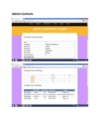 Online Examination System Report | DOCX