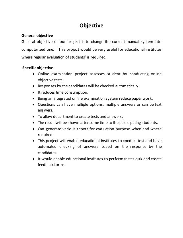 Online Examination System Report