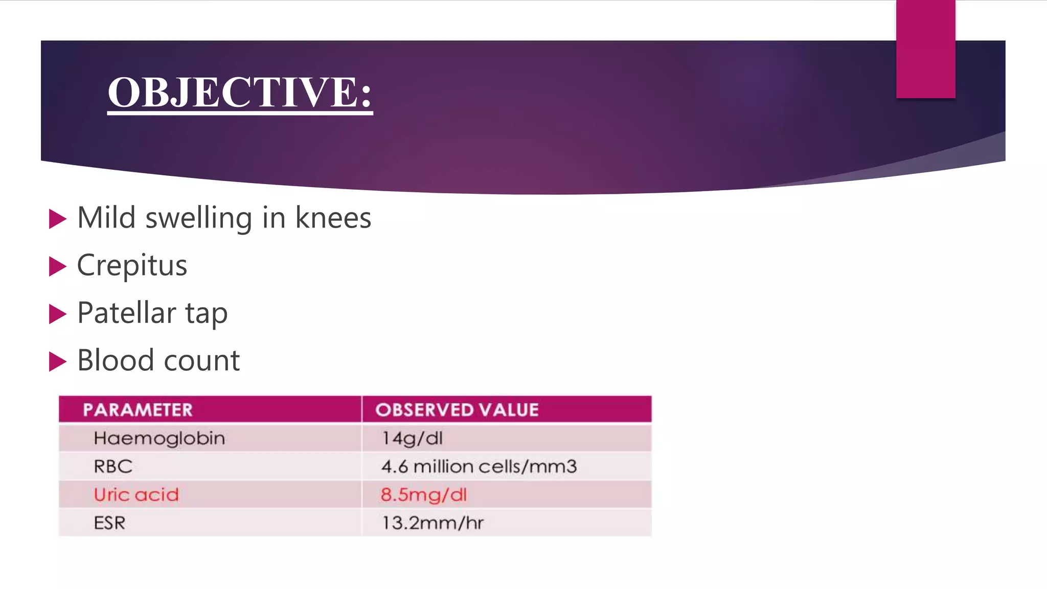 Osteoarthritis case- SOAP FORMAT | PPTX