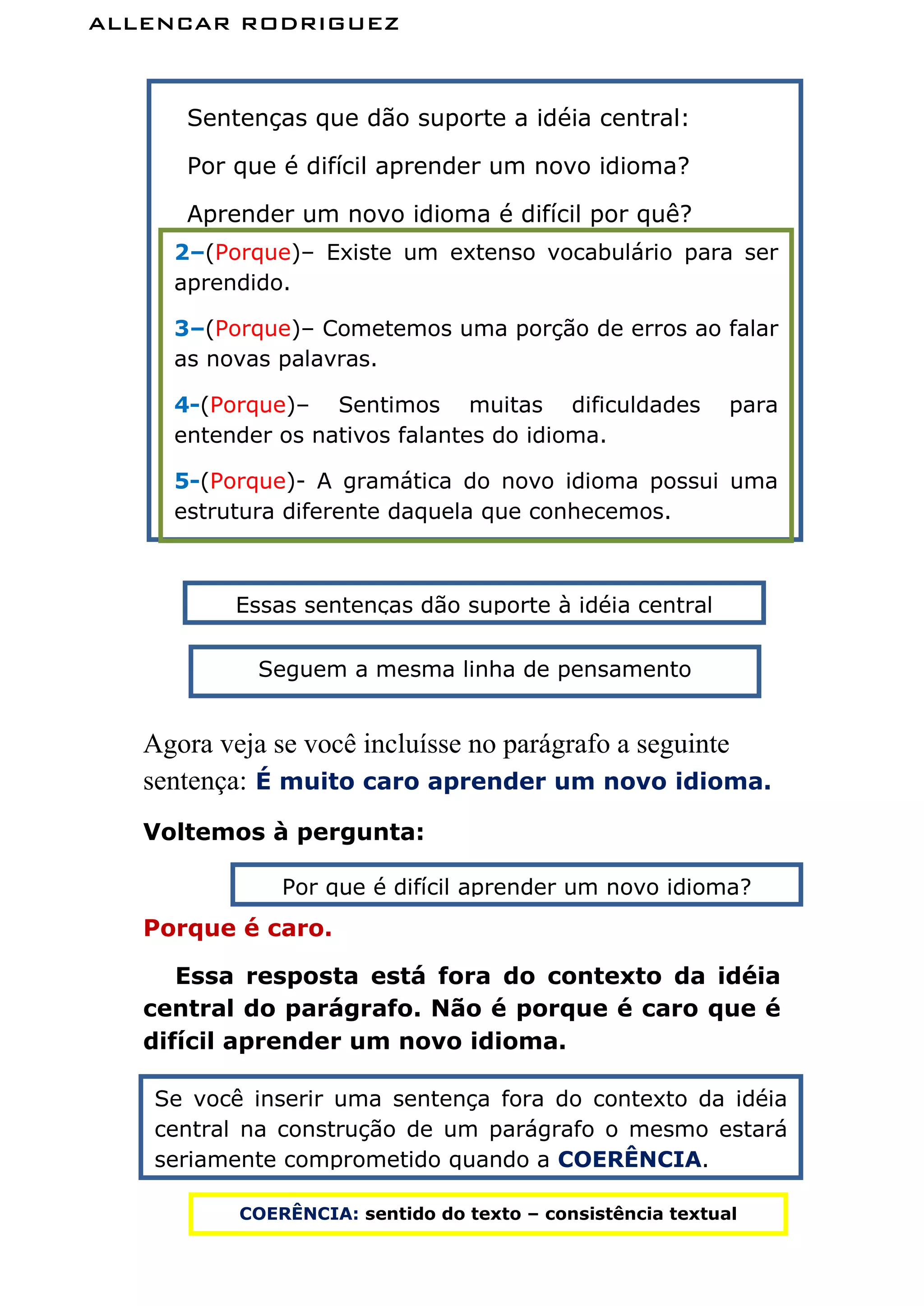 O estudo do parágrafo | PDF
