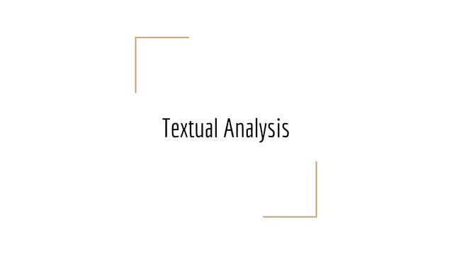 Textual analysis | PPTX