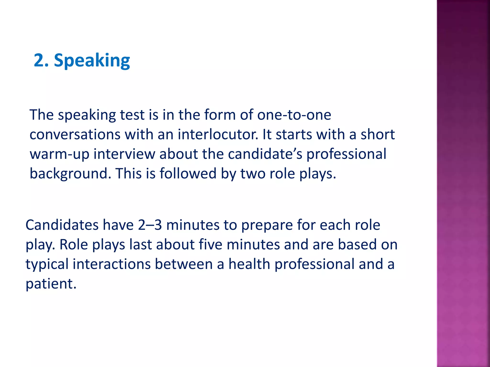 Occupational English Test | PPTX