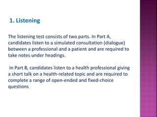 Occupational English Test | PPTX
