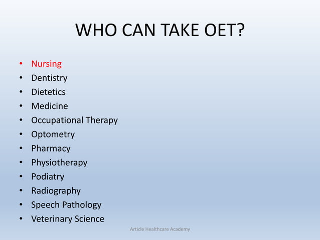 OET Introduction .ppt | Educational Assessment | Education