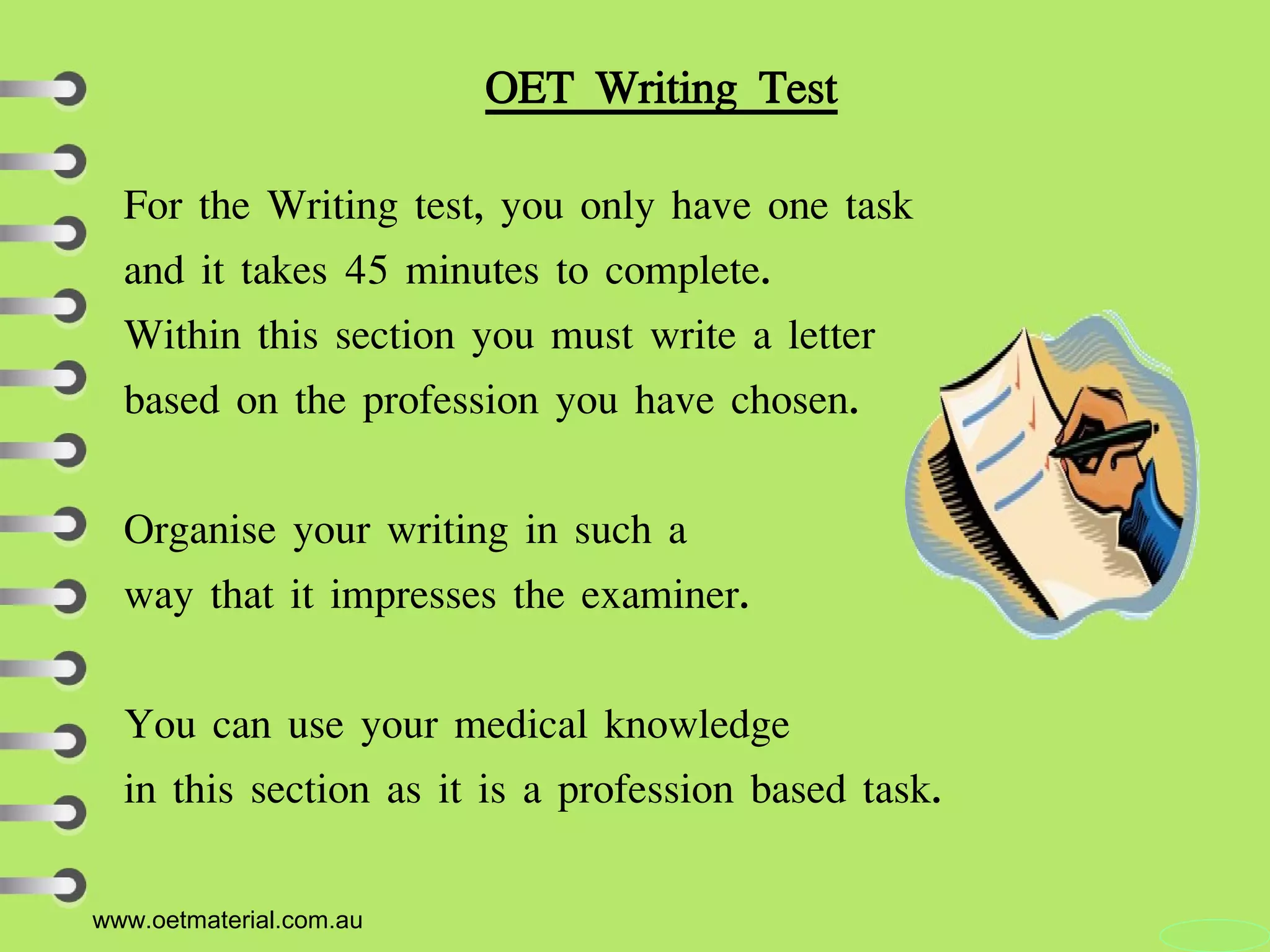 OET Modules and Exam Tips | PPT