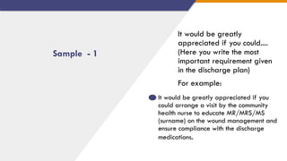 OET WRITING discharge plan.pptx for oet students | PPT