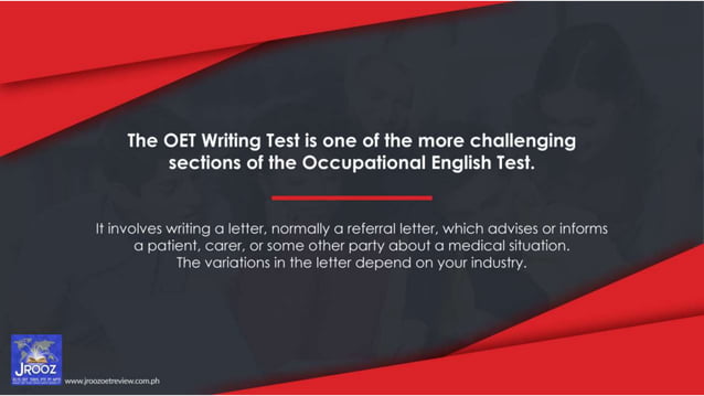 OET Writing Test: Nooks and Crannies | PPTX