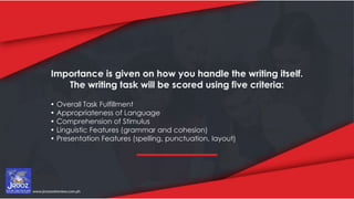 OET Writing Test: Nooks and Crannies | PPT