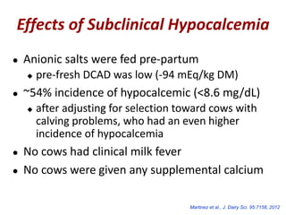 Treatment and Prevention of Subclinical Hypocalcemia | PPTX