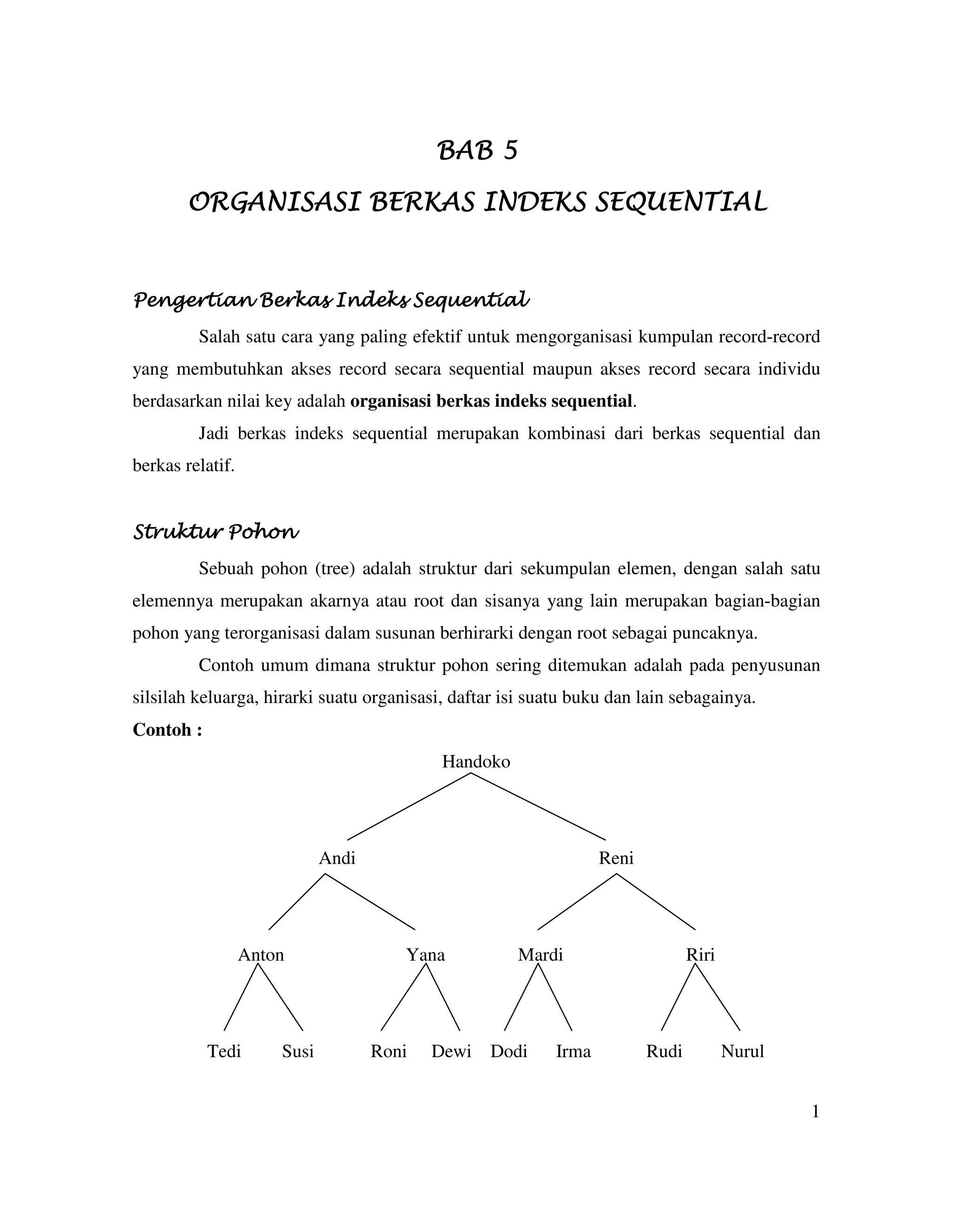 5. organisasi indeks sequential | PDF