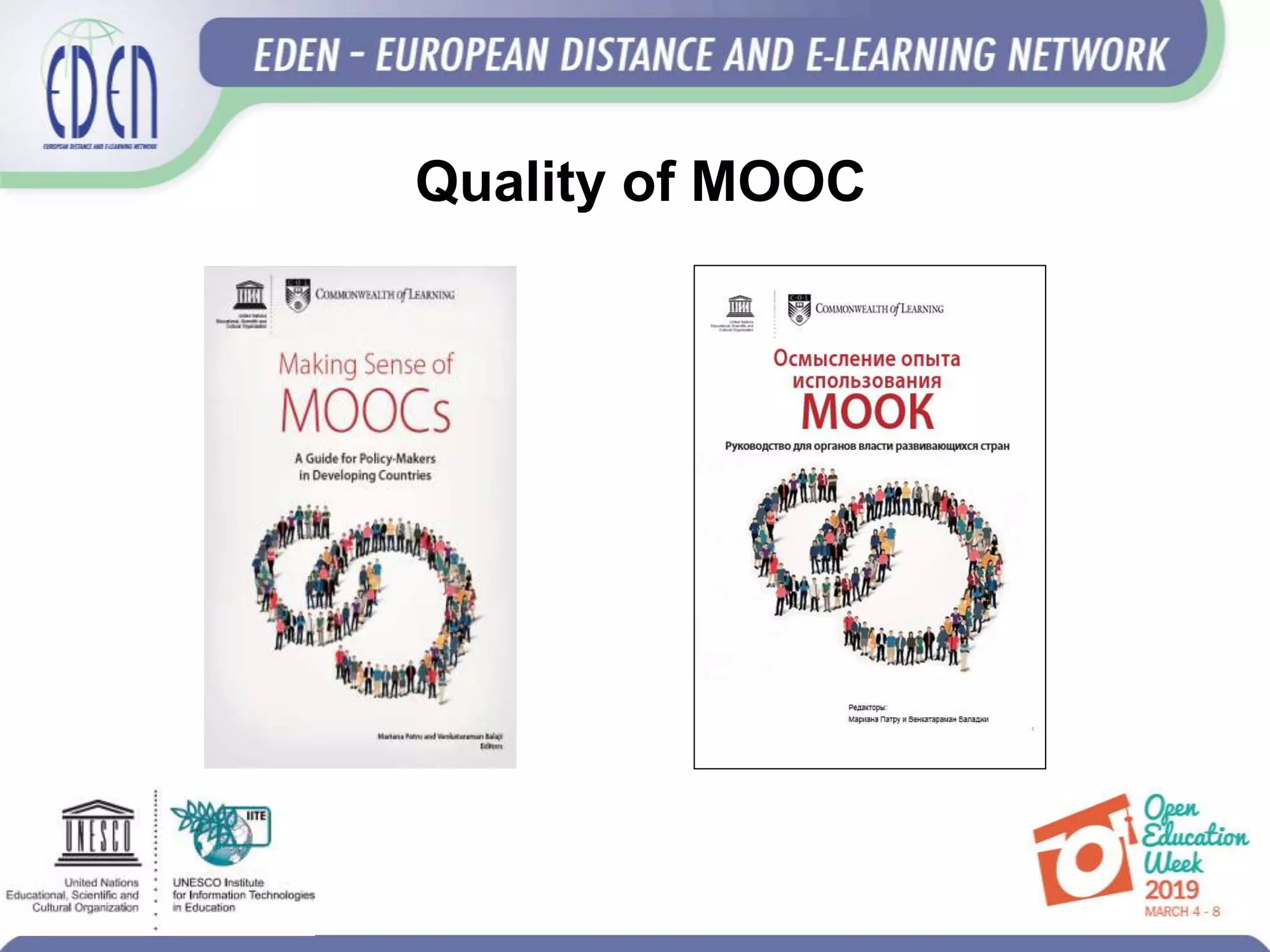 Quality assurance in open online education: OER and MOOC | PPT