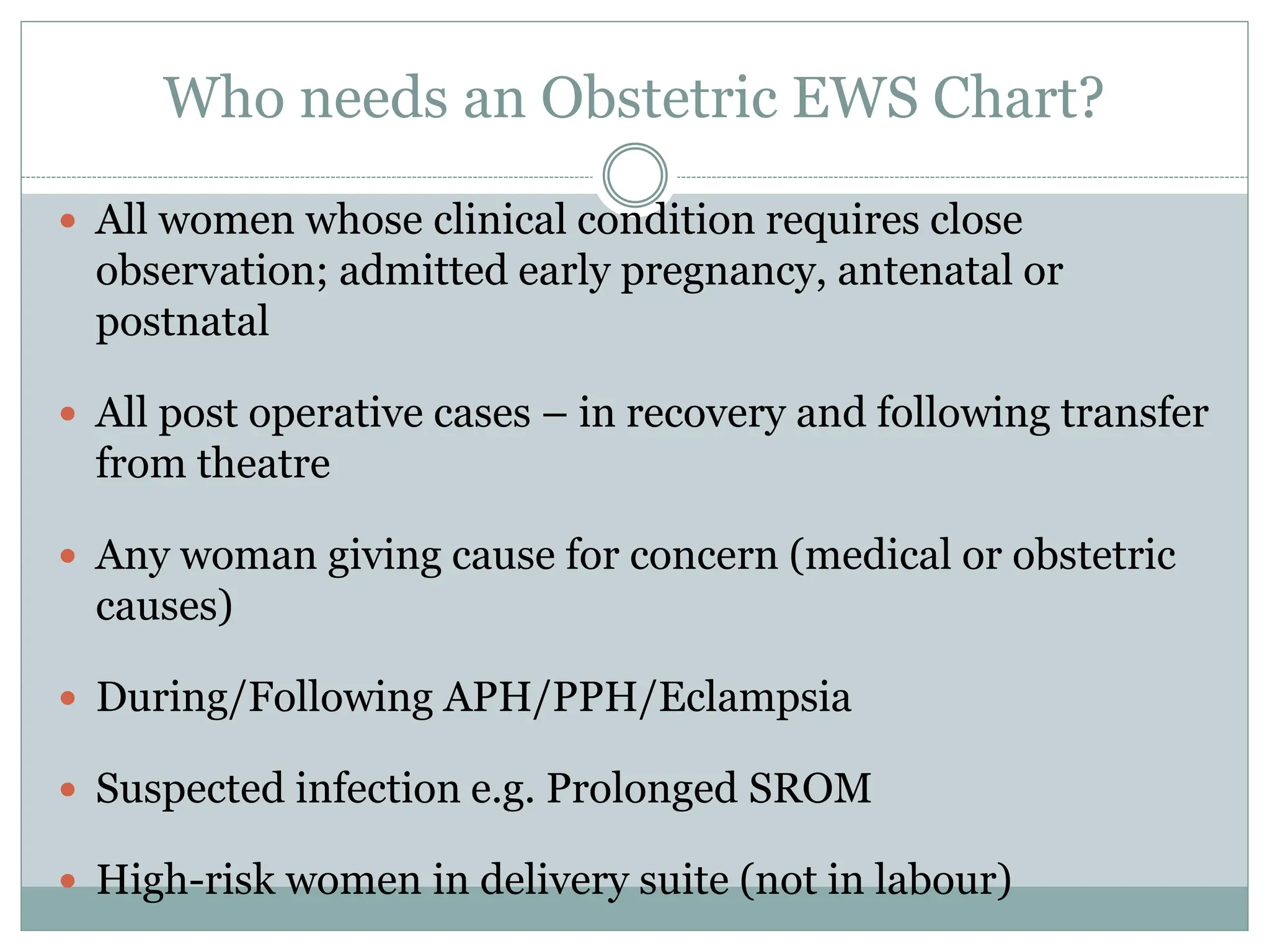 OEWS.maternity follow chart for labour ward | PPT