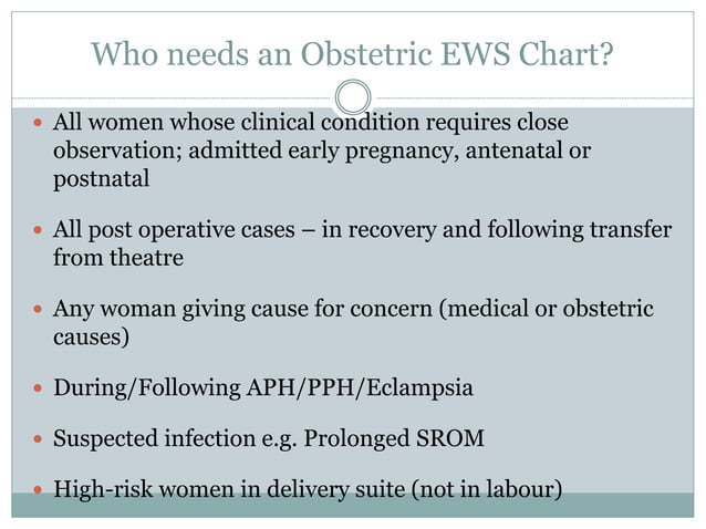 OEWS.maternity follow chart for labour ward | PPT