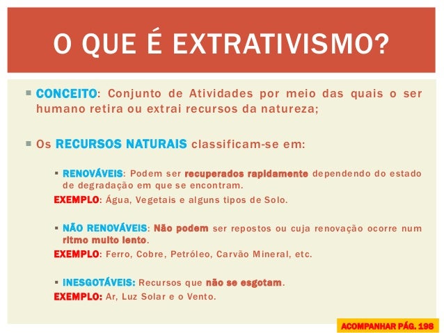 O extrativismo