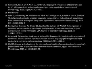 Organic food & health- a systematic review | PPTX