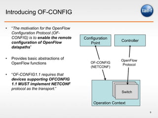 OpenFlow Switch Management using NETCONF and YANG | PPTX