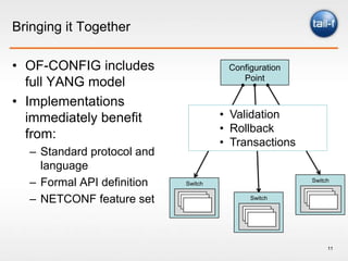 OpenFlow Switch Management using NETCONF and YANG | PPTX