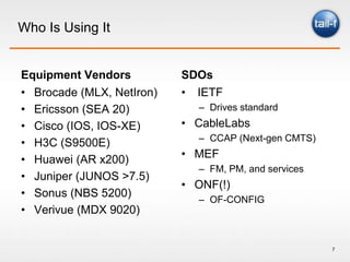 OpenFlow Switch Management using NETCONF and YANG | PPTX