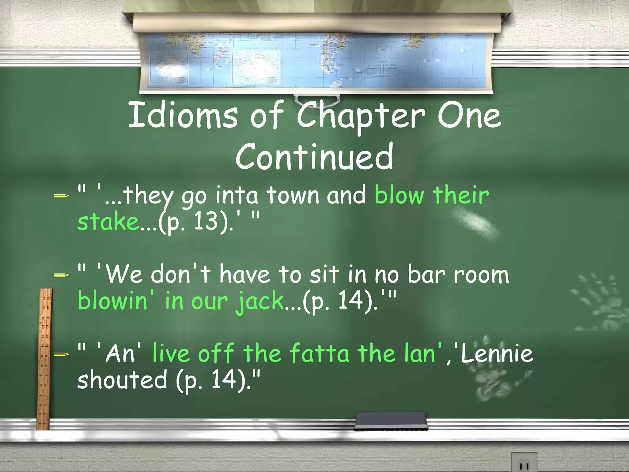 Of Mice And Men Chapt1 Idioms | PPT
