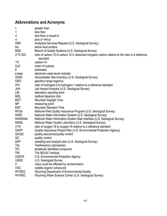 USGS Sampling and Analysis Plan for 2 Test Water Wells in Pavillion, WY ...