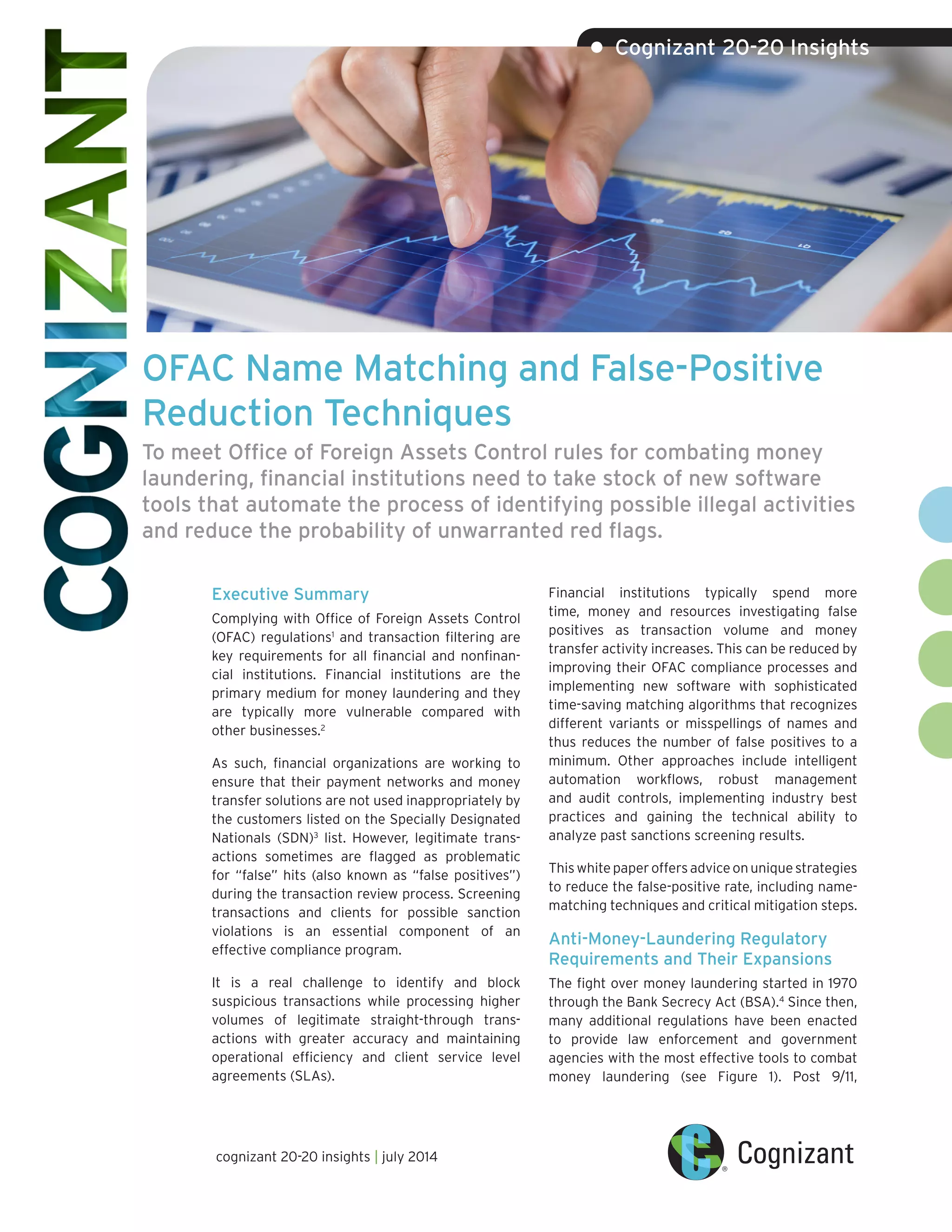 OFAC Name Matching and False-Positive Reduction Techniques | PDF