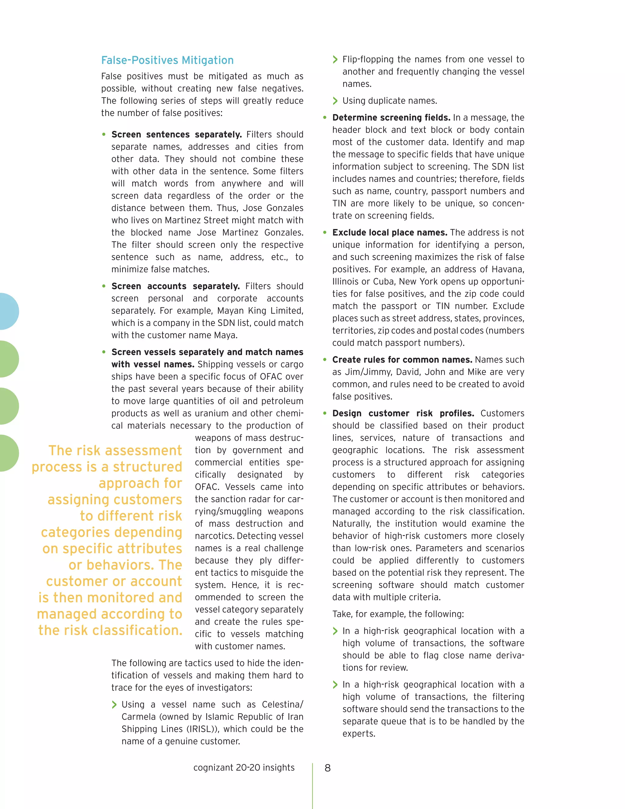 OFAC Name Matching and False-Positive Reduction Techniques | PDF