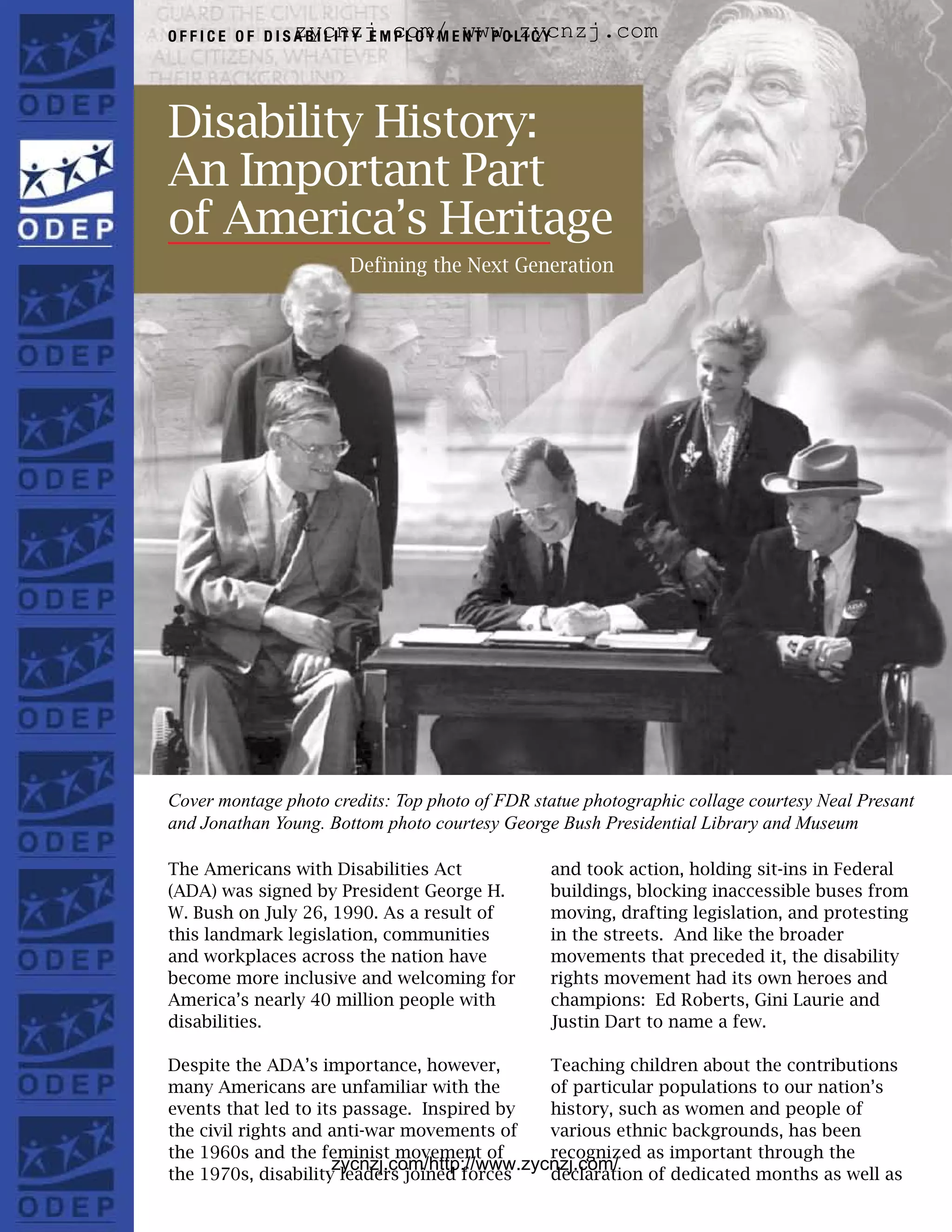Of america's heritage disability history an important part | PDF