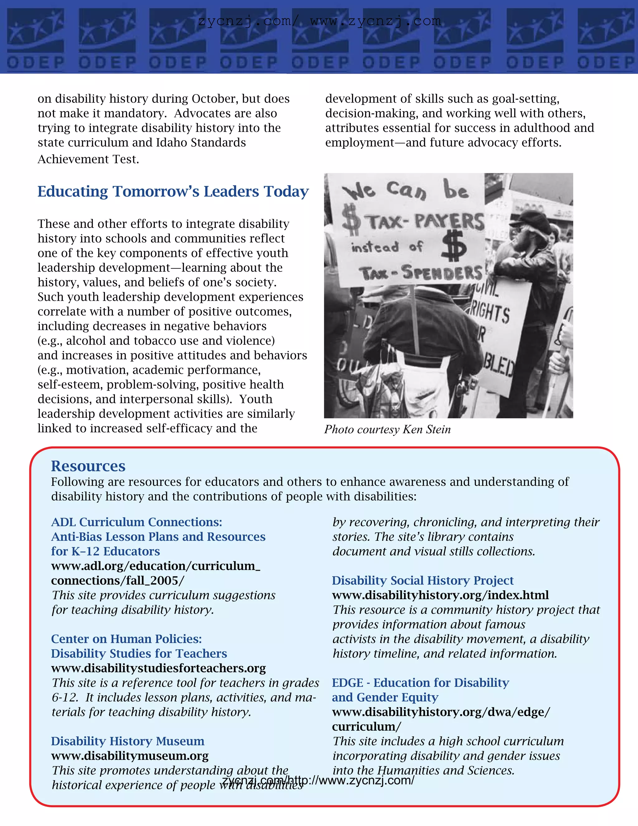 Of america's heritage disability history an important part | PDF