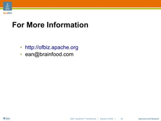 Apache OFBiz: Real-World Open Source Java Platform ERP | PPT