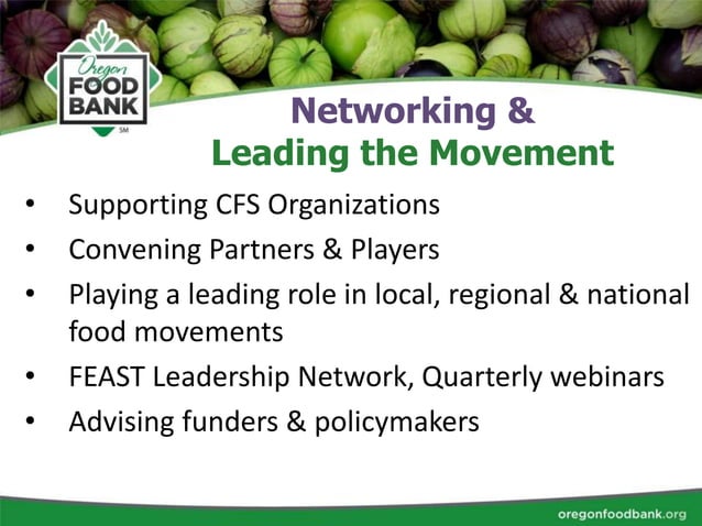Oregon Food Bank: Fighting the Root Causes of Hunger | PPT