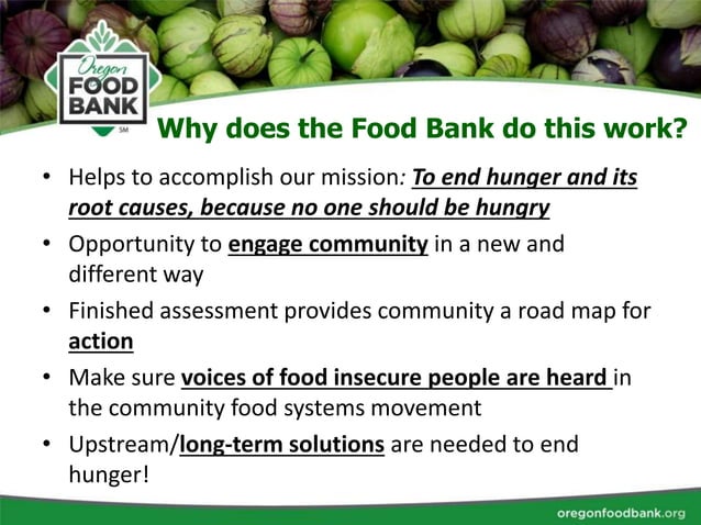 Oregon Food Bank: Fighting the Root Causes of Hunger | PPT