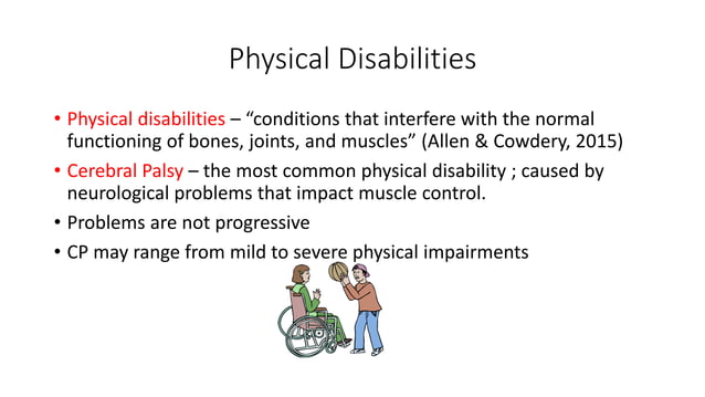 Physical disabilities and health problems ch 7 2014fa | PPTX | Brain ...