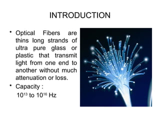 Optical fiber communication introduction | PPTX