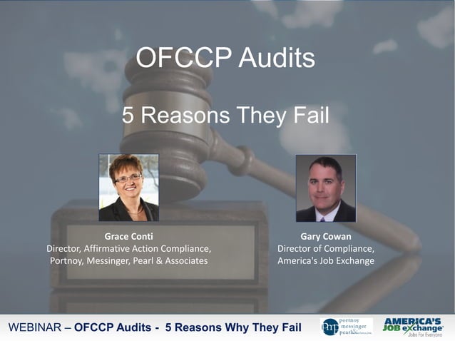 OFCCP Audits - 5 Reasons They Fail | PPT
