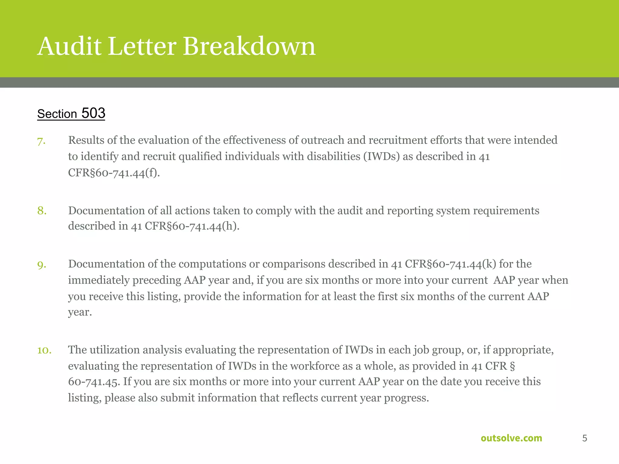 OFCCP Audits Presentation | PDF