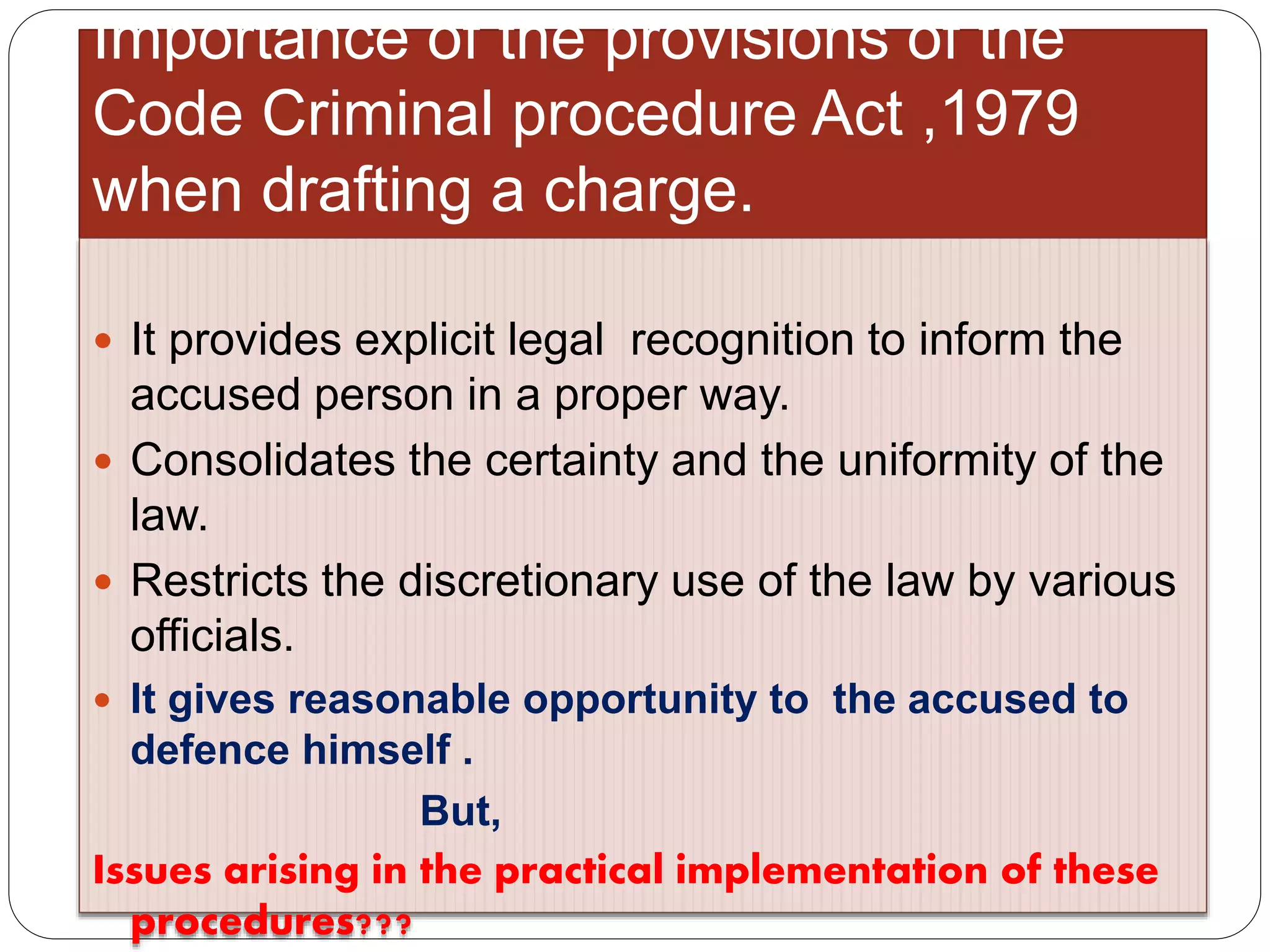 The purpose of a charge sheet | PPTX