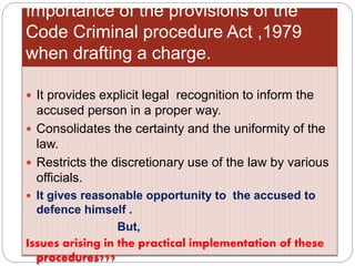 The purpose of a charge sheet | PPTX