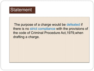 The purpose of a charge sheet | PPTX