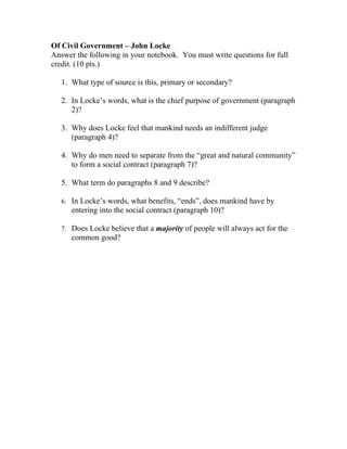 Of civil government | DOC