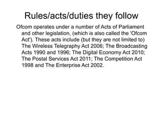 Ofcom | ODP | Telecommunications Industry | Industries