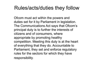 Ofcom | ODP | Telecommunications Industry | Industries