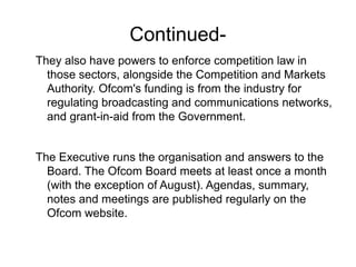 Ofcom | ODP | Telecommunications Industry | Industries