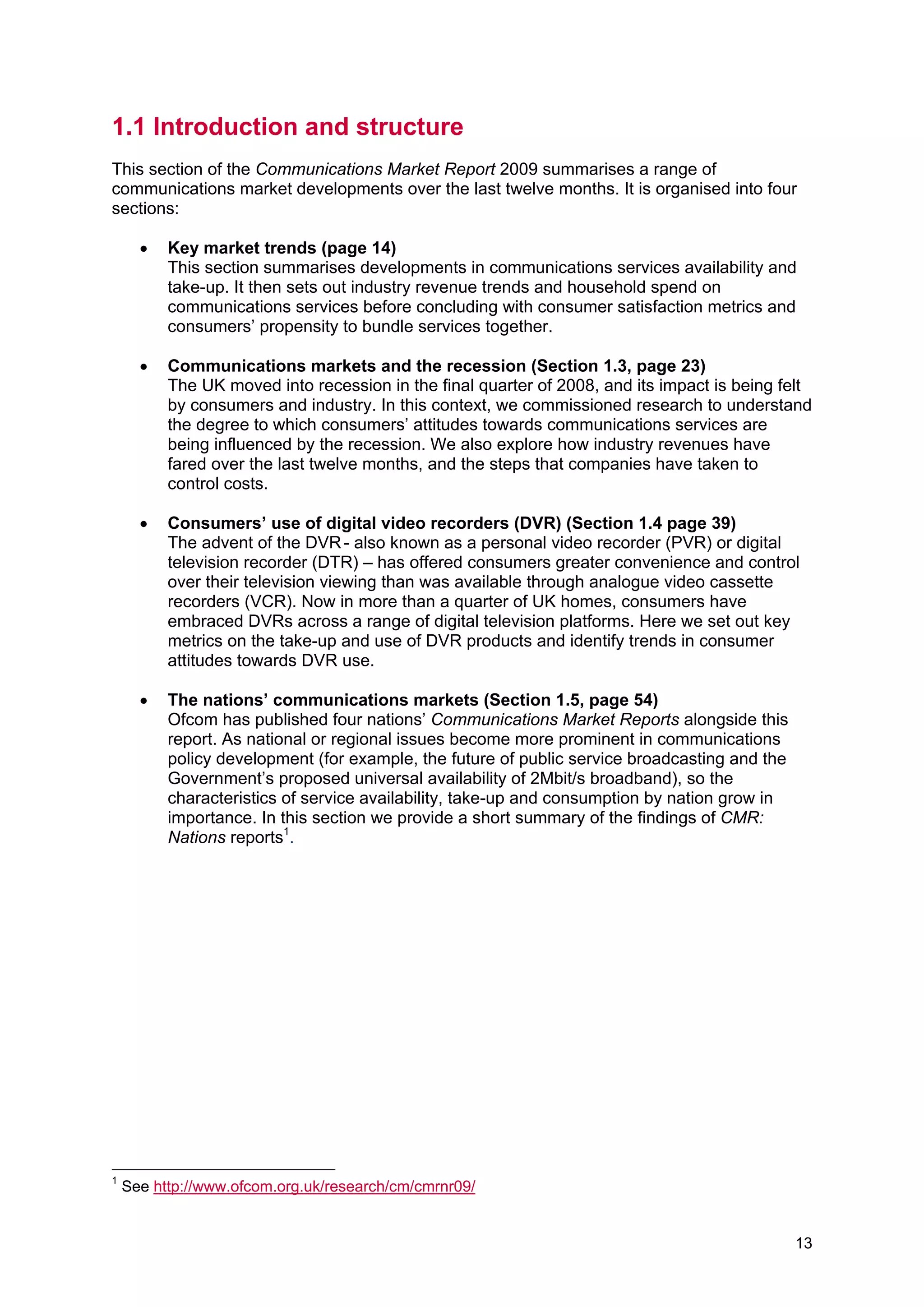 Ofcom - The Communications Market in UK 2009 | PDF