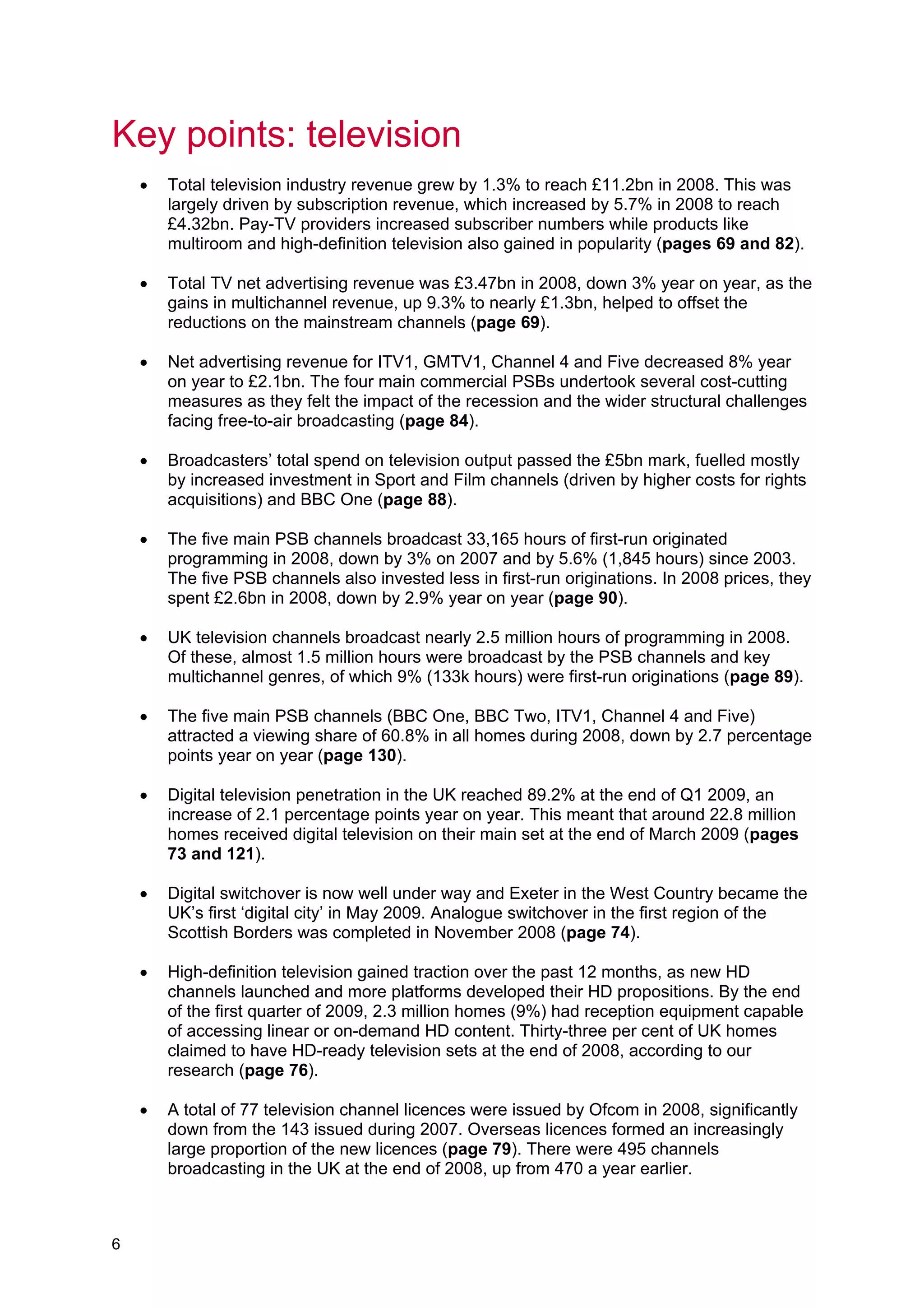 Ofcom - The Communications Market in UK 2009 | PDF