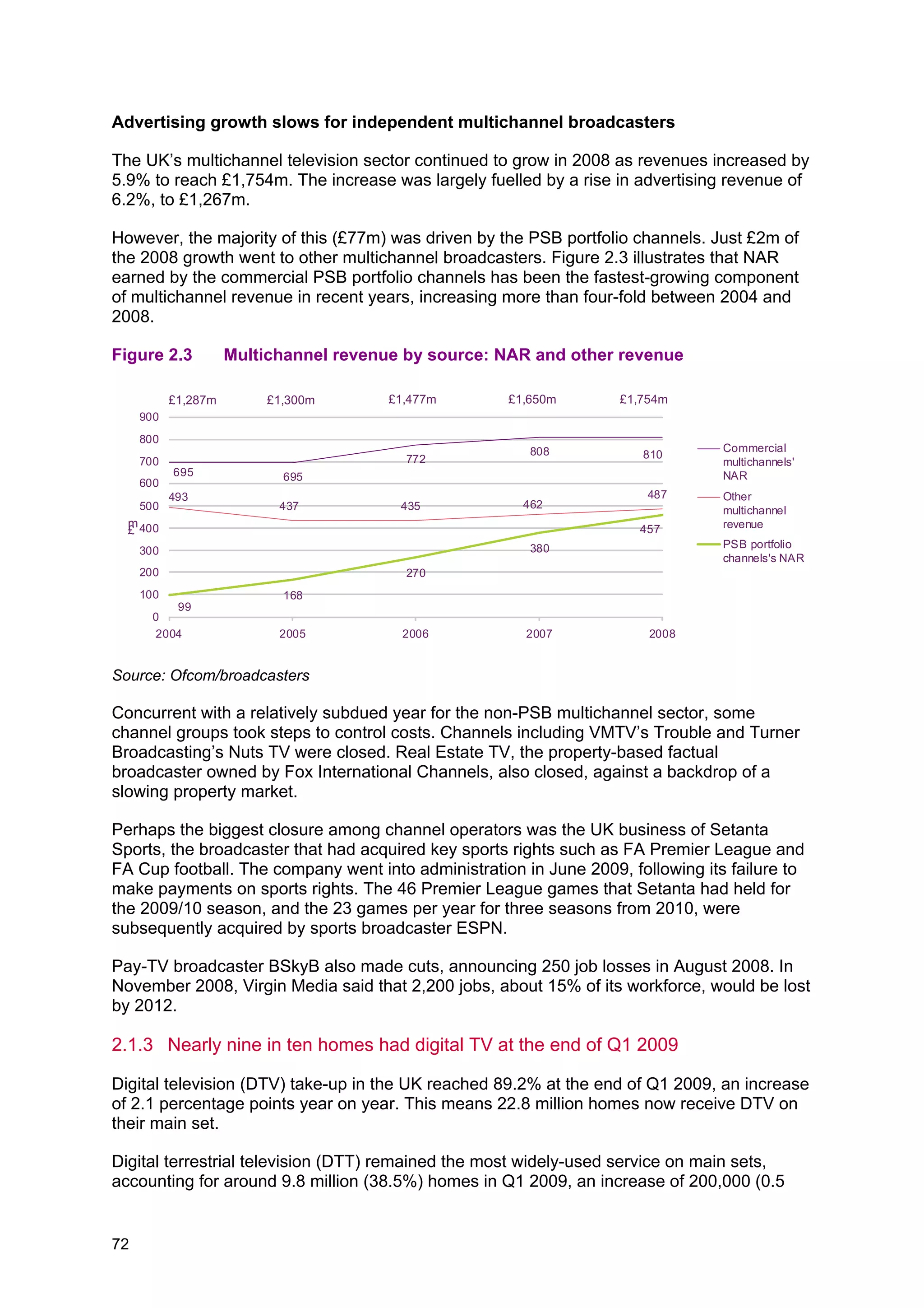 Ofcom - The Communications Market in UK 2009 | PDF