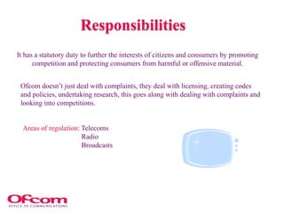 Ofcom powerpoint | PPTX | Business | Business and Finance