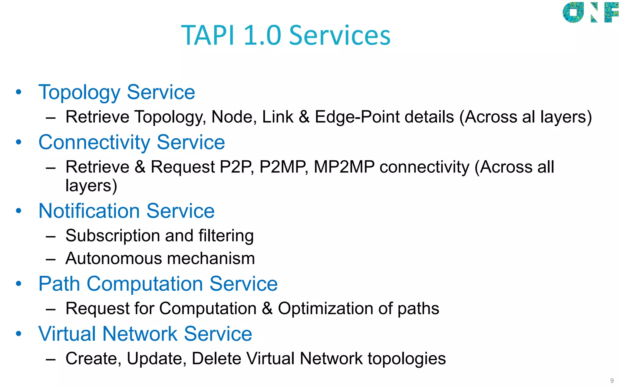 ONF Transport API (TAPI) Project | PDF