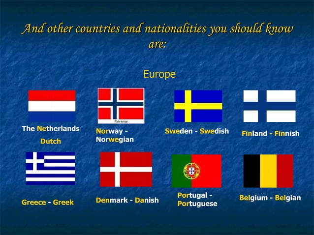 Of Countries, Nationalities And Languages | PPT