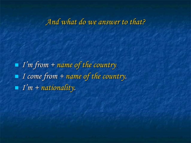 Of Countries, Nationalities And Languages | PPT