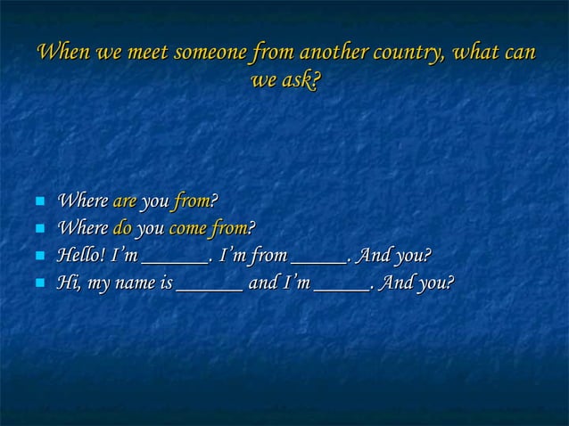 Of Countries, Nationalities And Languages | PPT